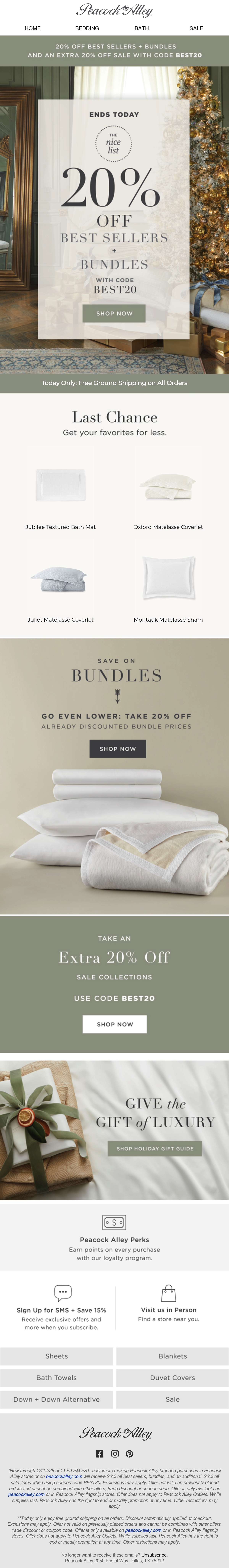 Email Inspiration from Peacock Alley - Email Love