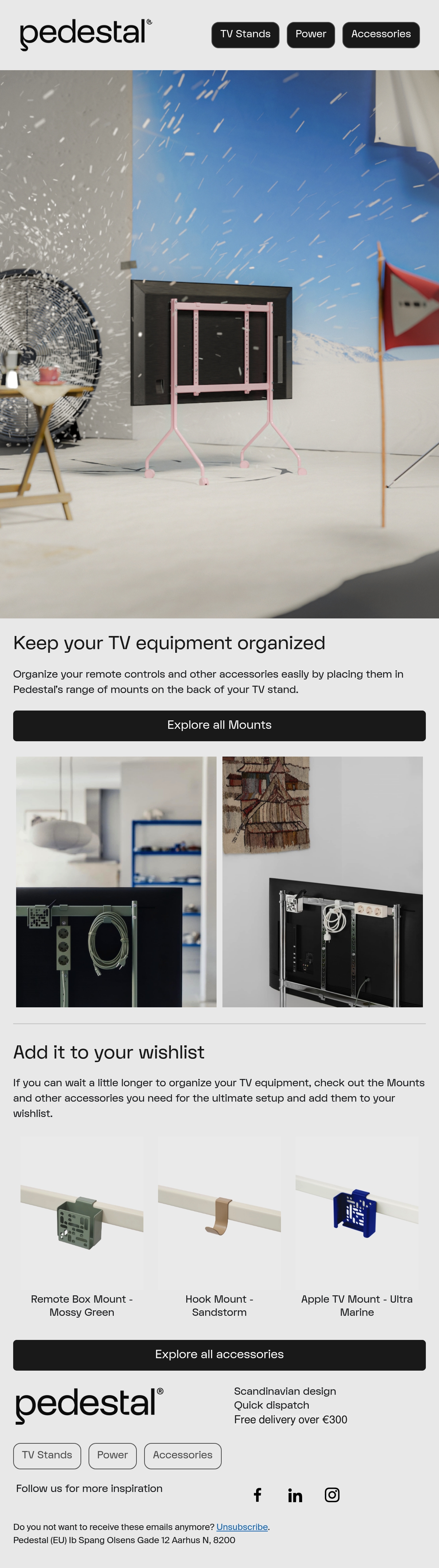 Email Inspiration from Pedestal - Stands for screens - Email Love