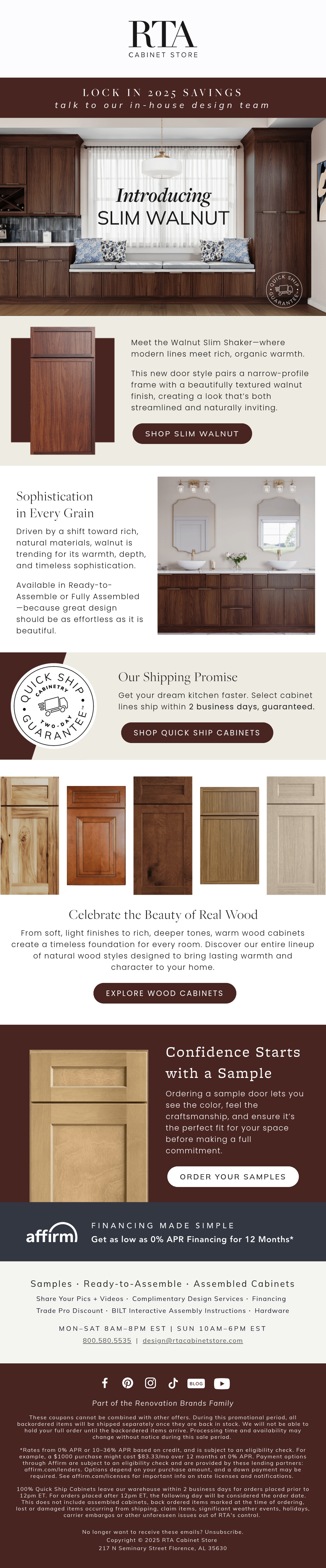 Email Inspiration from RTA Cabinet Store - Email Love