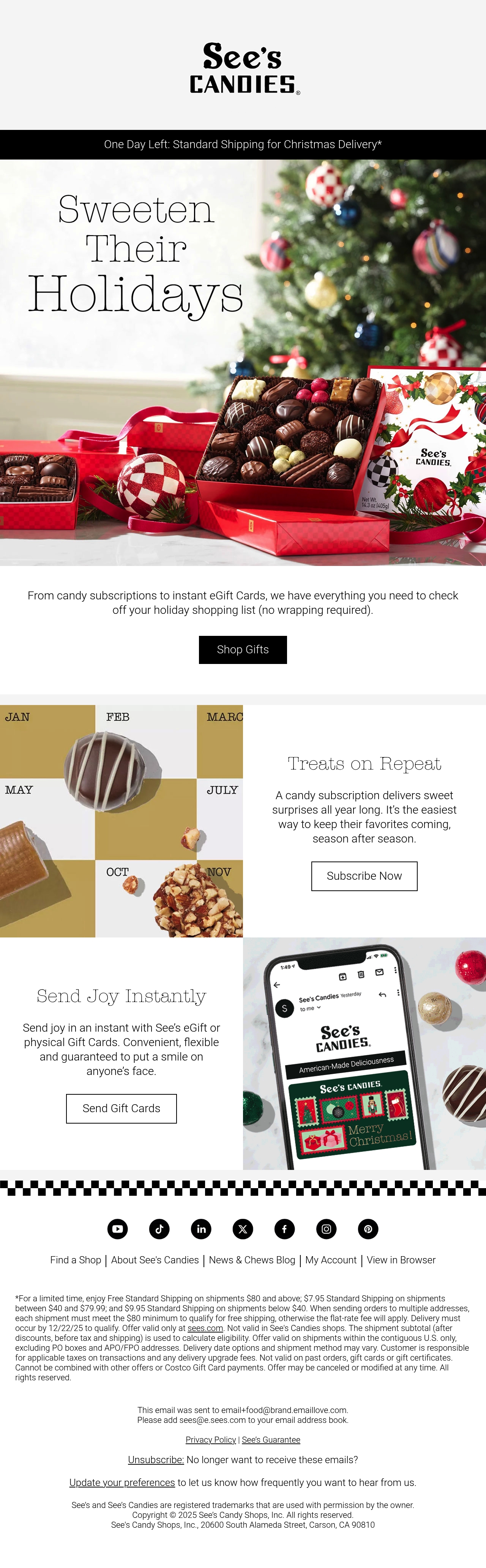 Email Inspiration from See's Candies - Email Love