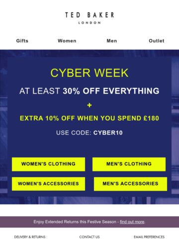 Email Inspiration from Ted Baker - Email Love