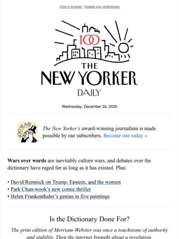 Email Inspiration from The New Yorker Daily - Email Love