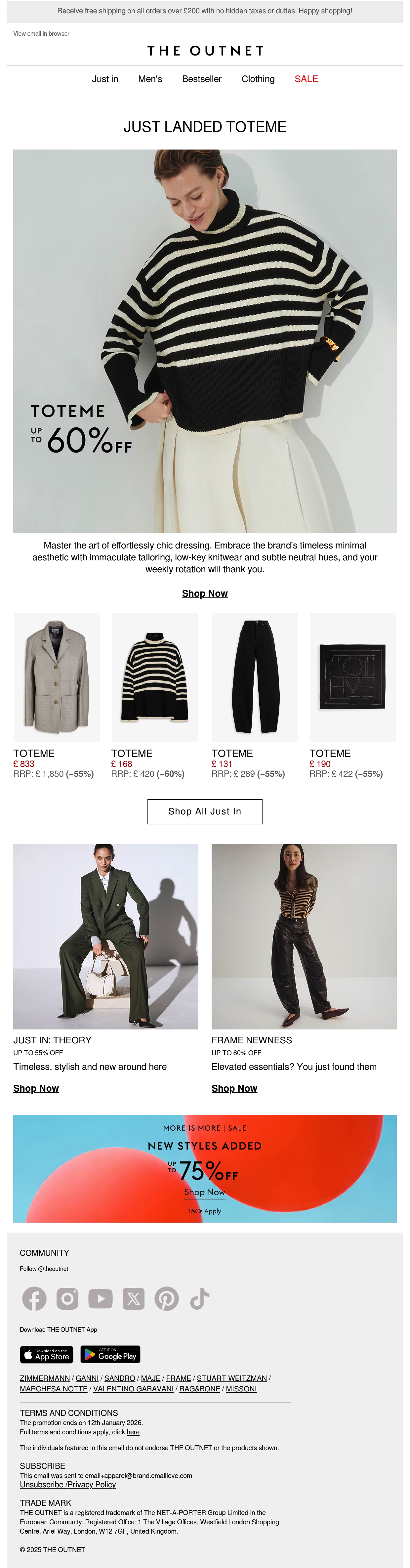 Email Inspiration from THE OUTNET - Email Love