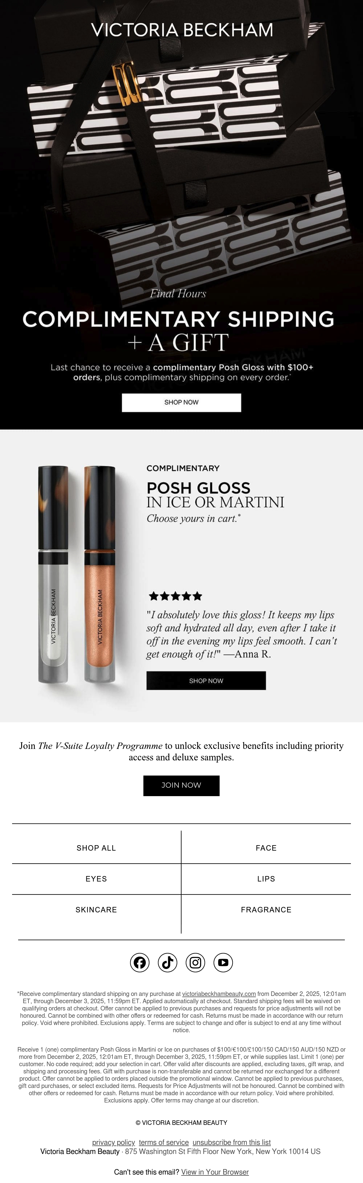 Email Inspiration from Victoria Beckham Beauty - Email Love