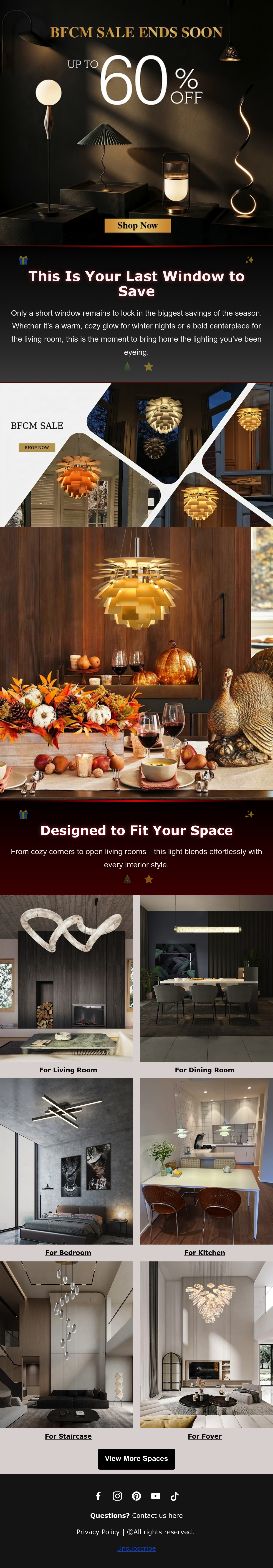 Email Inspiration from WOMO Lighting Fixtures Online Store - Email Love