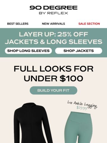 Email Inspiration from 90 Degree by Reflex - Email Love