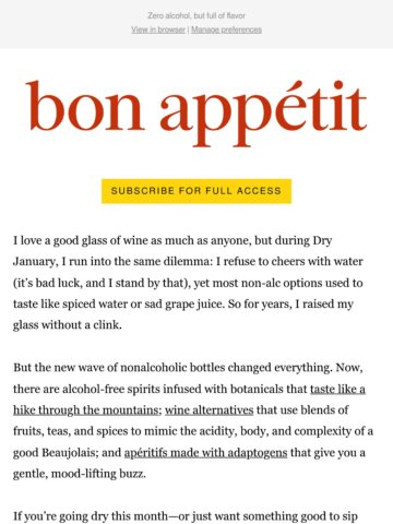 Dry January Email Inspiration and References (Page 2 of 3)