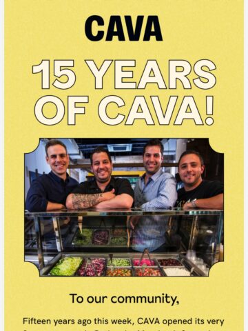 Email Inspiration from CAVA - Email Love