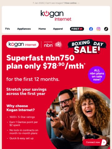 Email Inspiration from Kogan NBN - Email Love