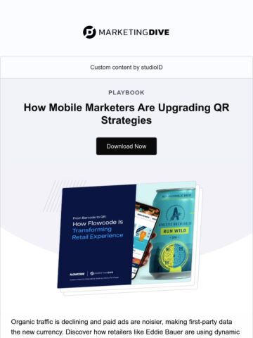Email Inspiration from Marketing Dive: Mobile - Email Love