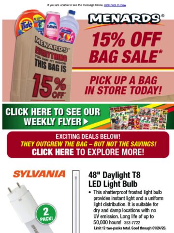 Email Inspiration from Menards Weekly Flyer - Email Love