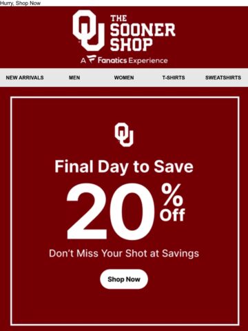Email Inspiration from Oklahoma Sooners Official Store - Email Love