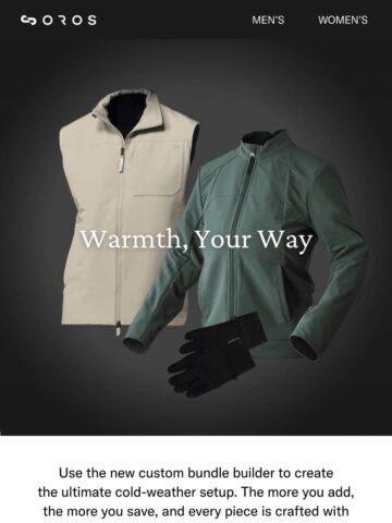 Email Inspiration from OROS Apparel - Email Love