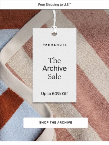 Email Inspiration from Parachute - Email Love