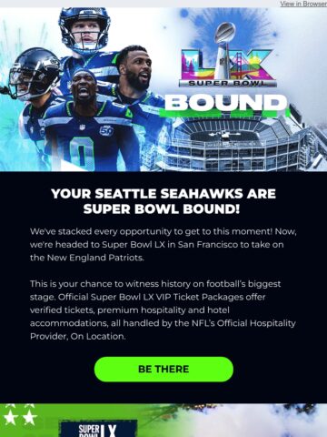Email Inspiration from Seattle Seahawks - Email Love