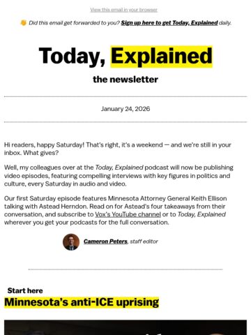 Email Inspiration from Vox’s Today, Explained - Email Love