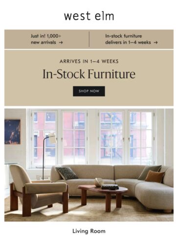 Email Inspiration from West Elm - Email Love