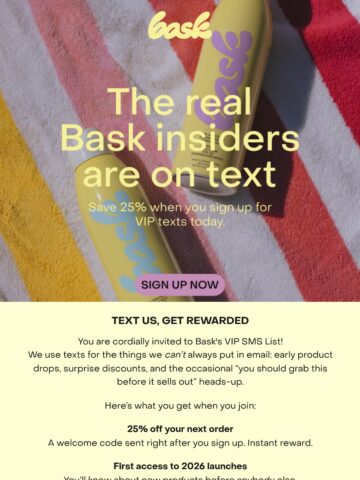 Bask Emails and Newsletters