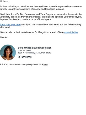 Sofia Ortega Emails and Newsletters